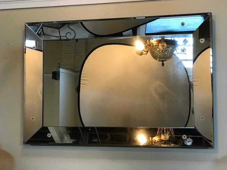 Large Art Deco Shadow Box Mirror at 1stDibs
