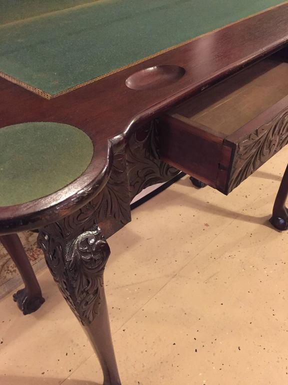 Period 1820s Irish Card / Tea Tables Solid Mahogany with Later Carvings ...