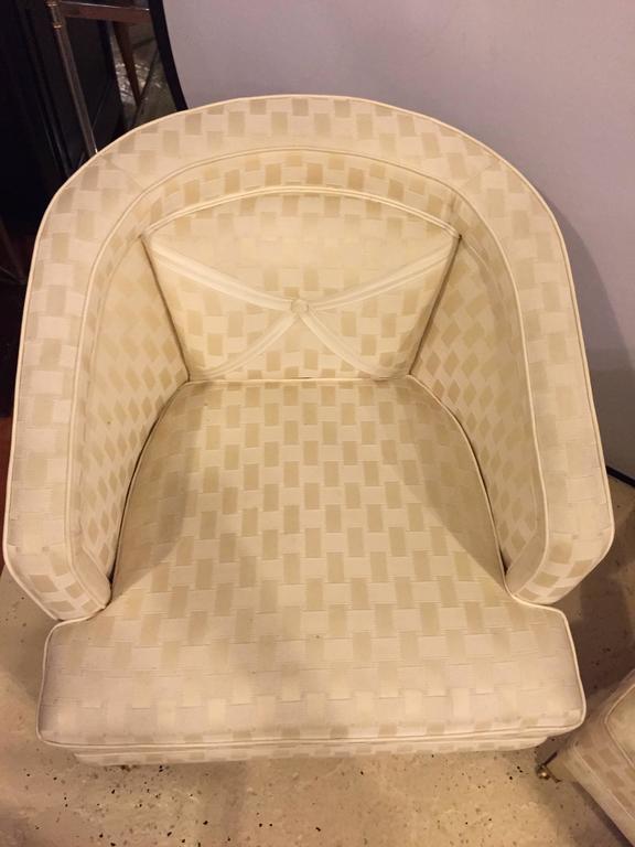 Pair of Hollywood Regency Style Dorothy Draper Style Lounge Chairs at ...