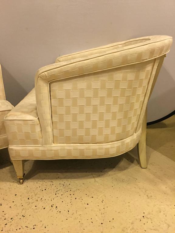 Pair of Hollywood Regency Style Dorothy Draper Style Lounge Chairs at ...