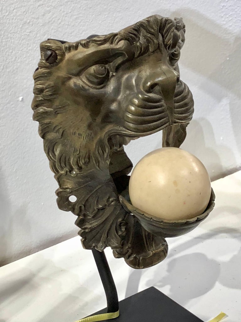 Rare Lion Billiards Table Ball Return Victorian, circa 1880 on Custom ...