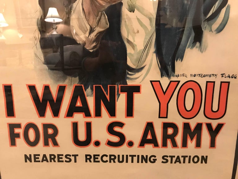 James Montgomery Flagg Uncle Sam World War I Poster at 1stDibs