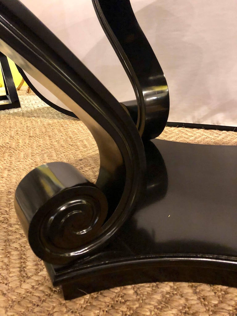 Ralph Lauren Ebonized Scroll Leg Centre Table at 1stDibs