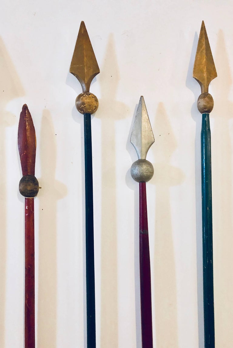 Collection Of Eight Antique Wooden Ceremonial Fraternal Masonic Painted ...