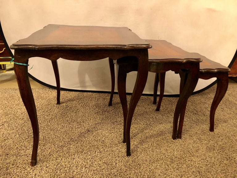 Italian 19th Century Antique Nest of Three Stack Tables For Sale at 1stDibs