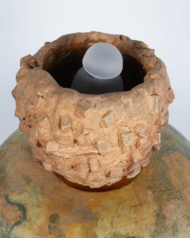 Richard Hirsch Ceramic Mortar and Glass Pestle, 2004 For Sale at 1stDibs