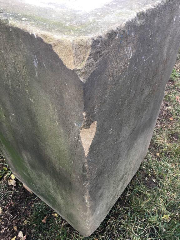 Pair of Grand English Carved Yorkstone Pedestals For Sale at 1stdibs