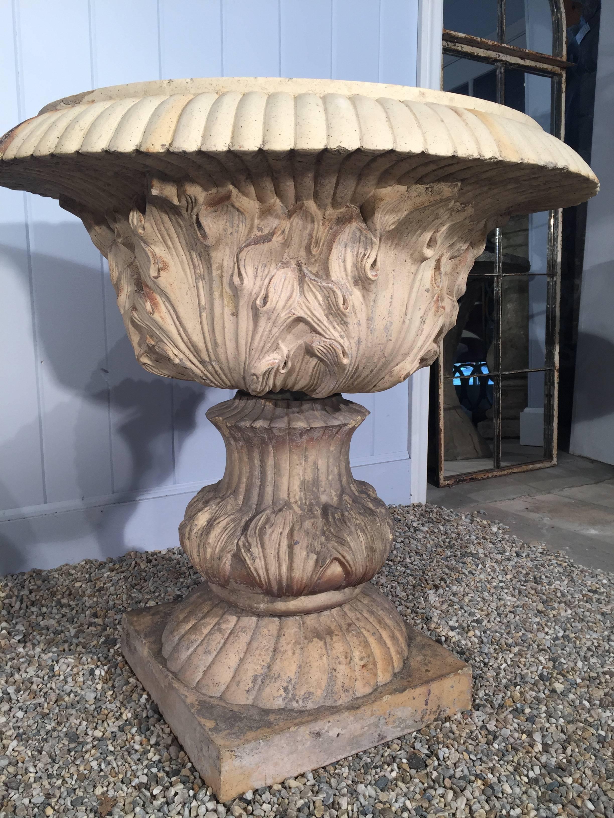 Pair of 19th Century Fireclay Urns from Michael Douglas' Former Estate ...