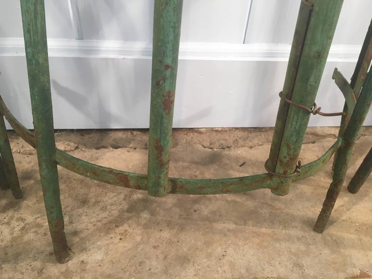 Pair of French Wrought Iron Two-Piece Tree Guards at 1stDibs