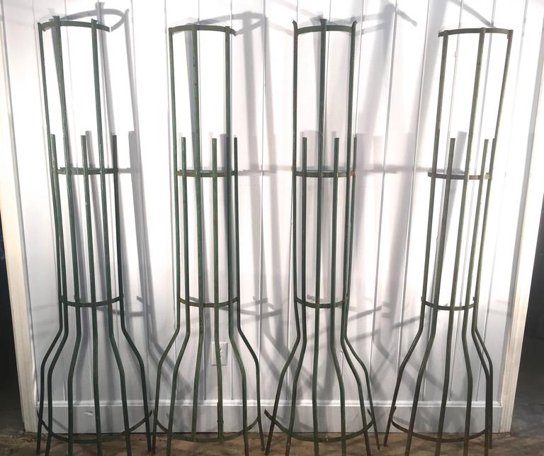 Pair of French Wrought Iron Two-Piece Tree Guards at 1stDibs