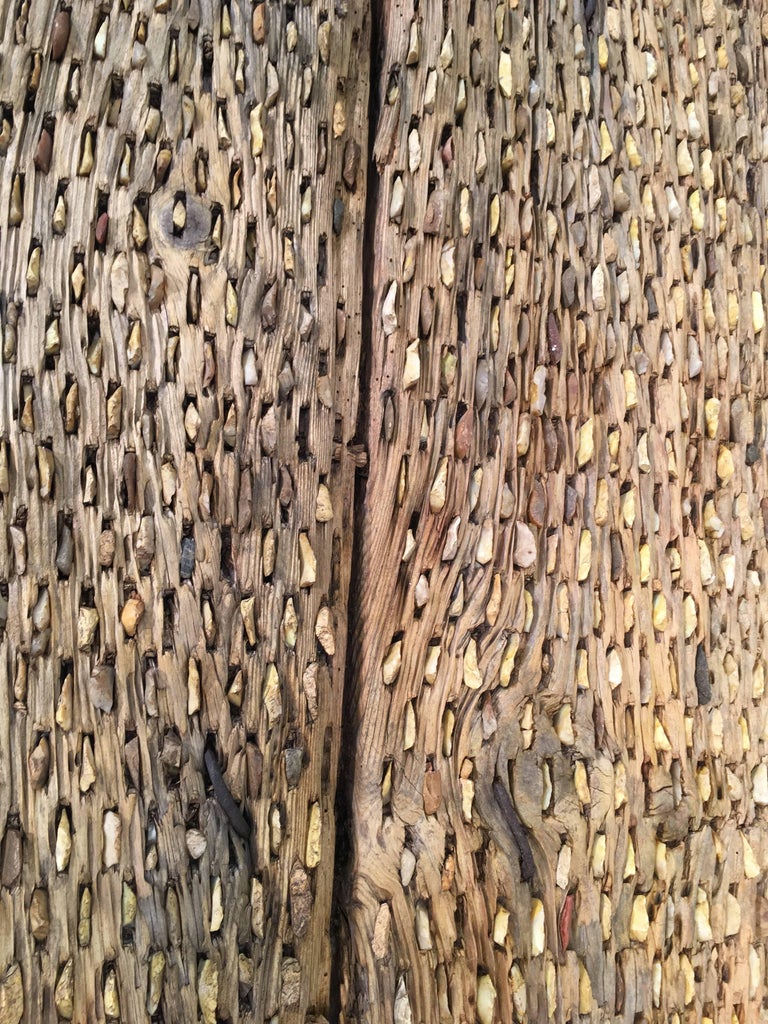 Unusual Coffee Table Made from a 200 Year-Old Honey-Brown Tribulum For ...