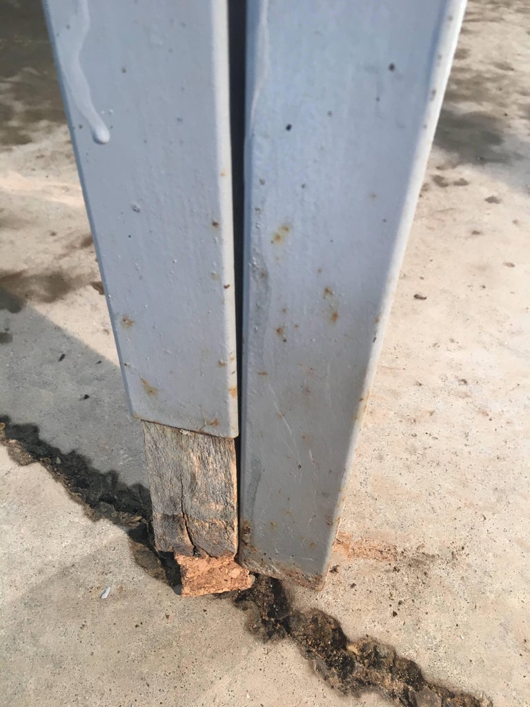 Unusual French Rectangular Galvanized Steel Dining Table For Sale at ...