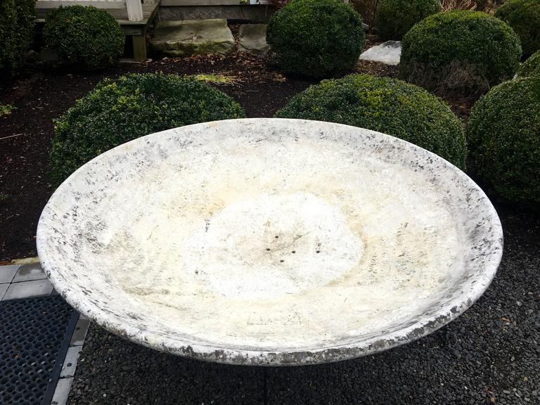Five Foot Diameter Willy Guhl Saucer Planter in Stand at 1stDibs