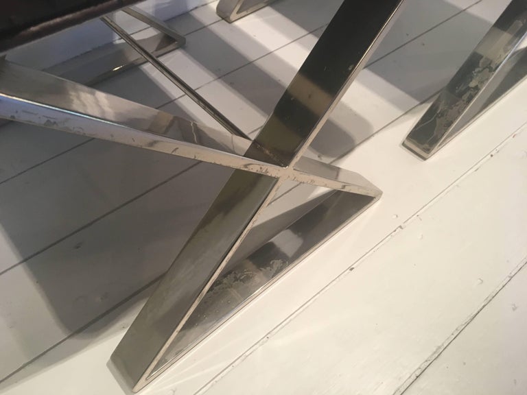 Two Pairs of X-Stretched Stools For Sale at 1stDibs