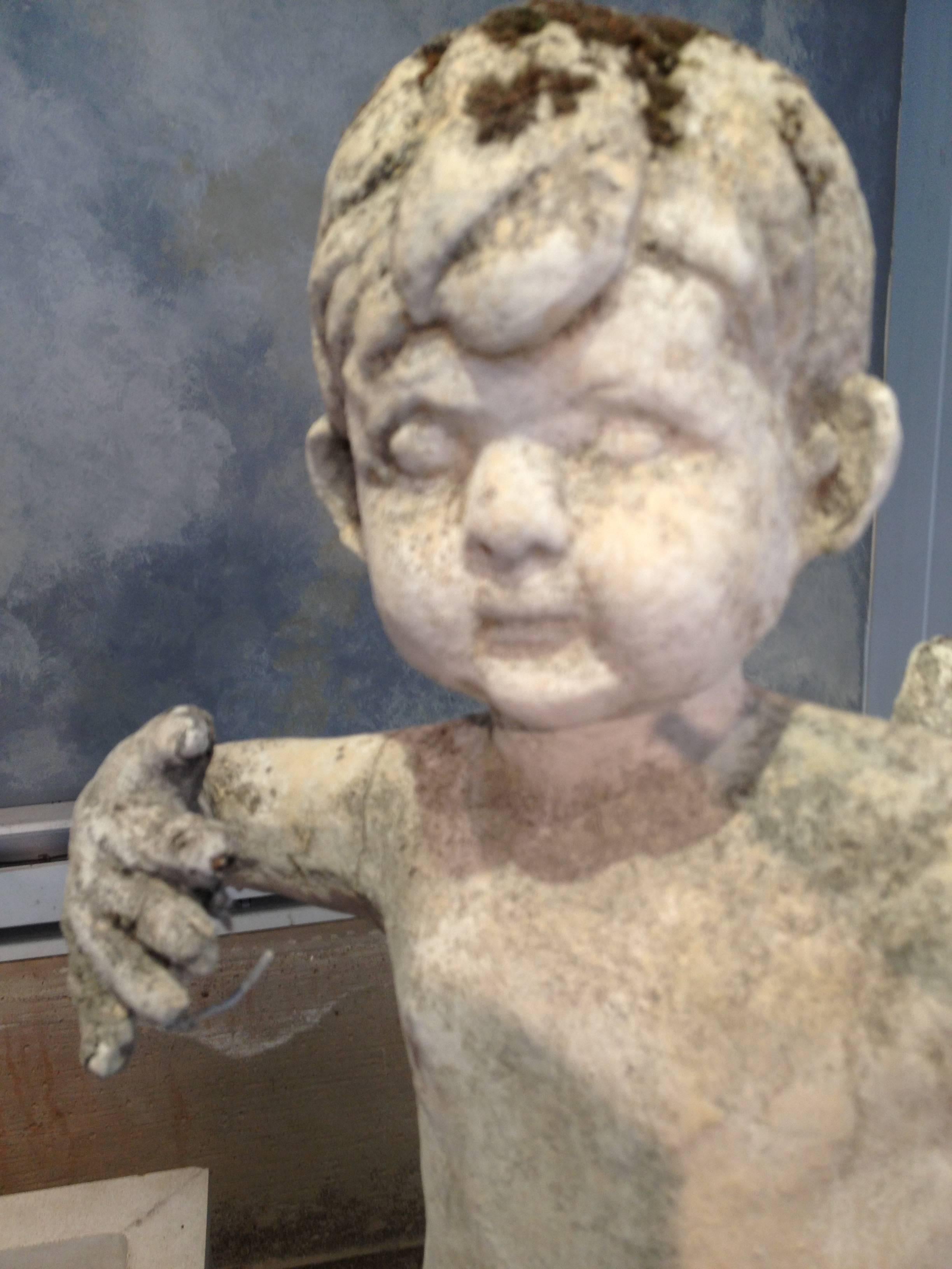 Naive French Cast Stone Angel Planter For Sale at 1stDibs | naive cast ...