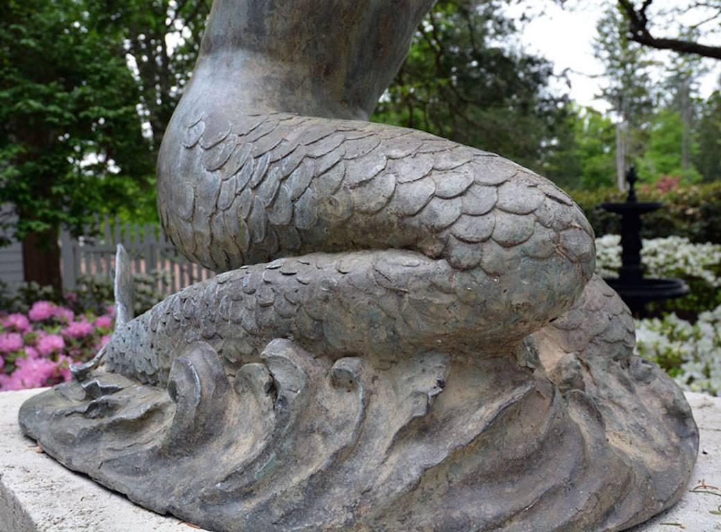 Fountain Figure of Merboy at 1stDibs