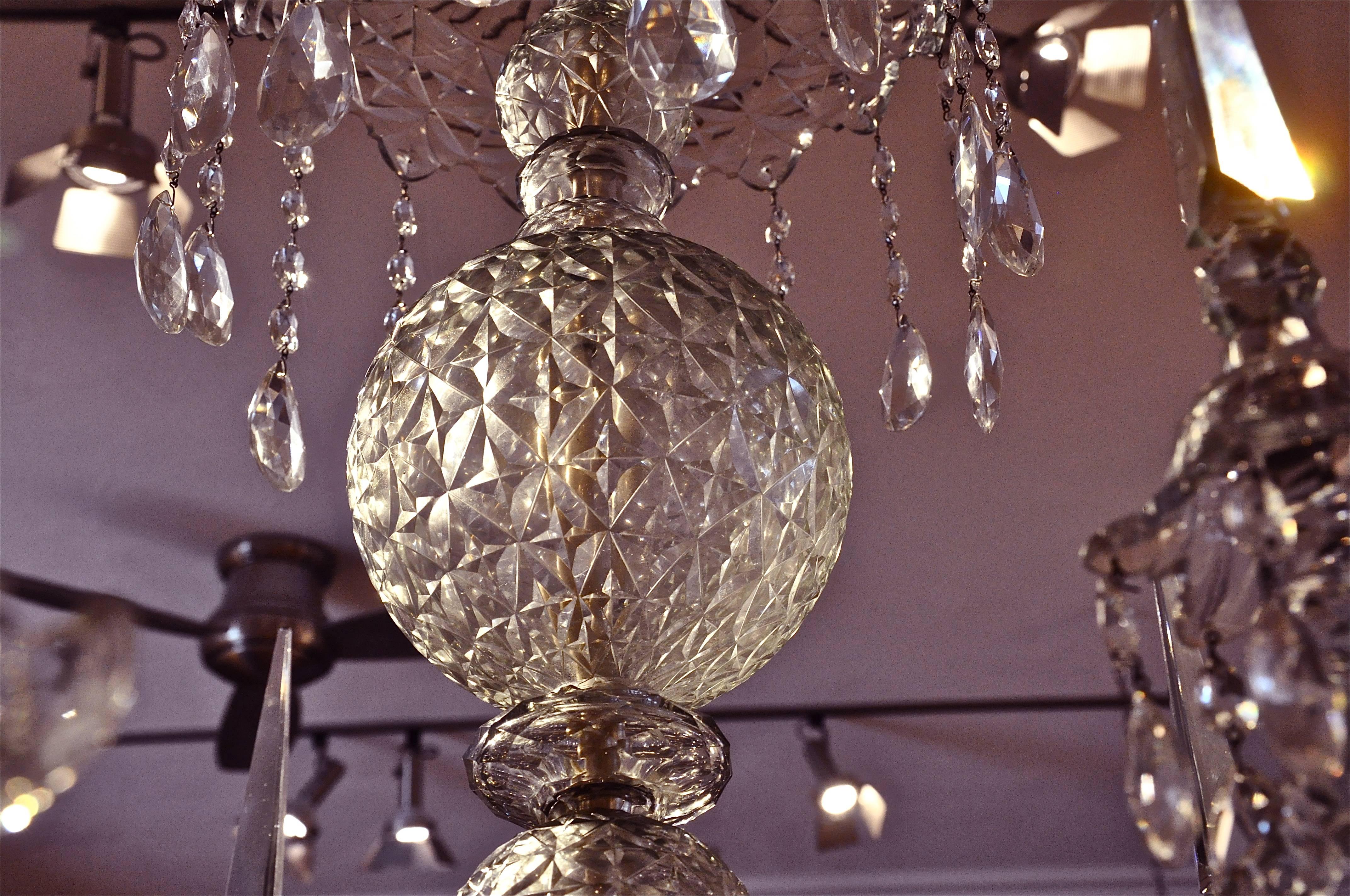 Large Irish Georgian Crystal Chandelier at 1stDibs | irish chandelier ...