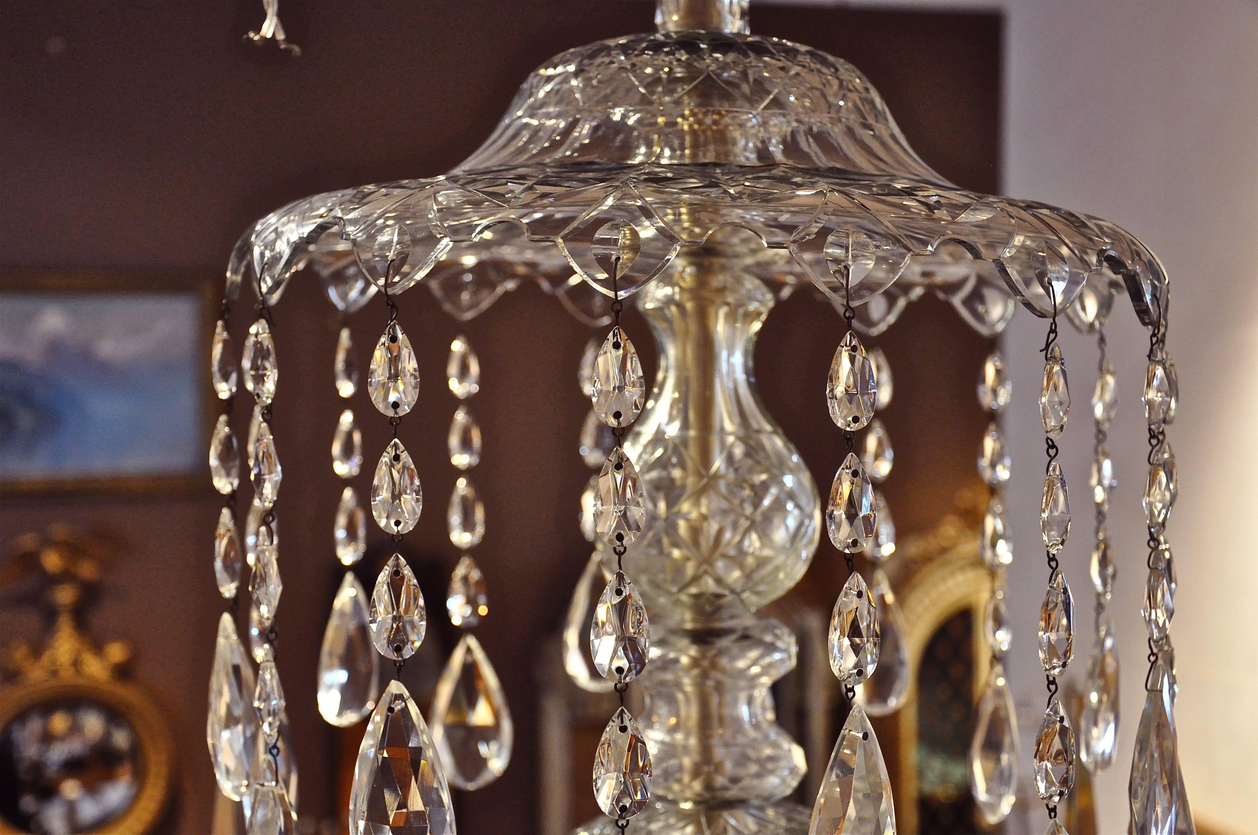 Large Irish Georgian Crystal Chandelier at 1stDibs | irish chandelier ...