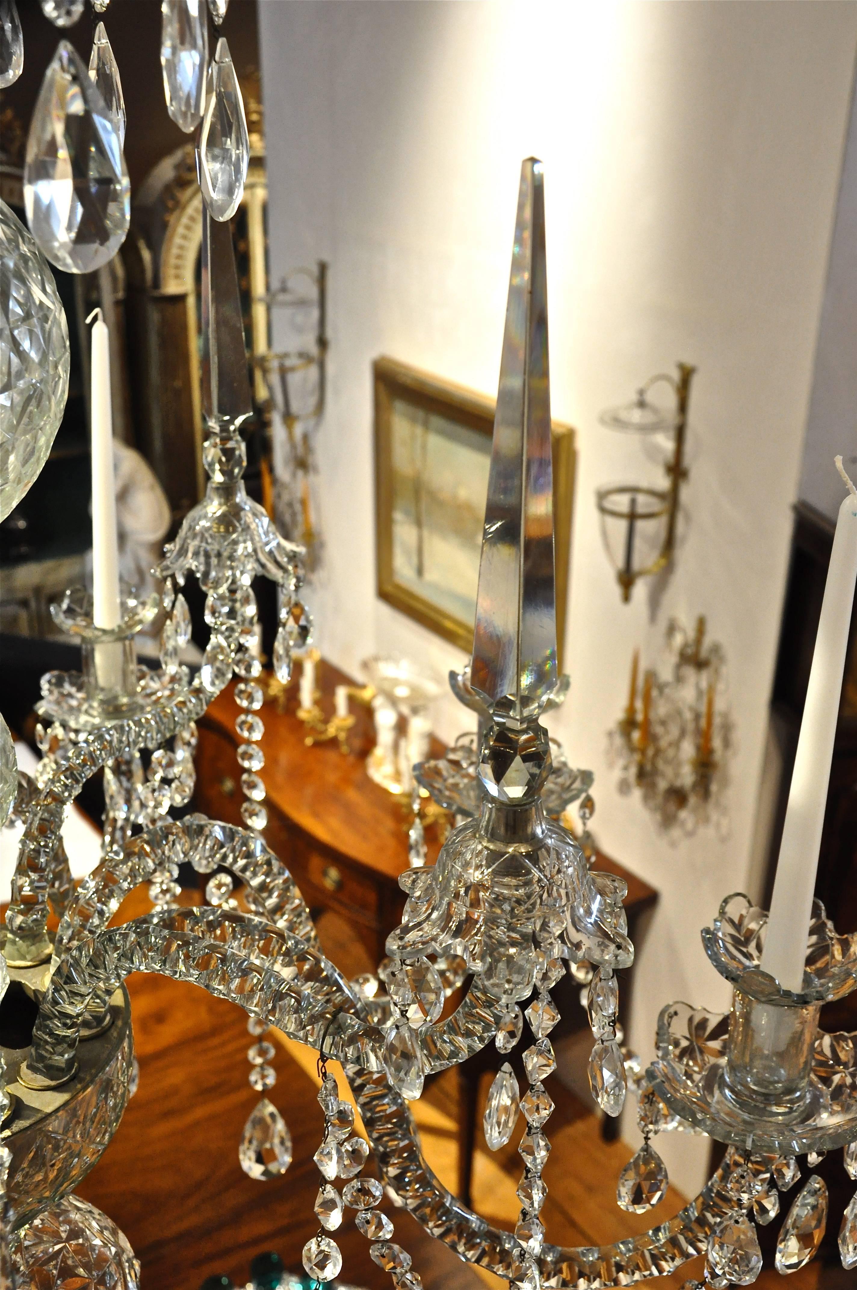 Large Irish Georgian Crystal Chandelier at 1stDibs | irish chandelier ...