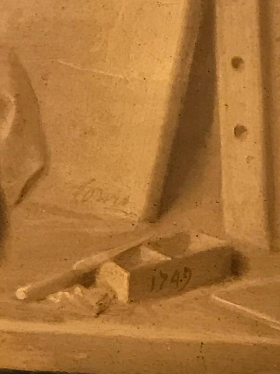 18th Century Neoclassical Mirror with Signed Grisaille by Jacob de Wit ...