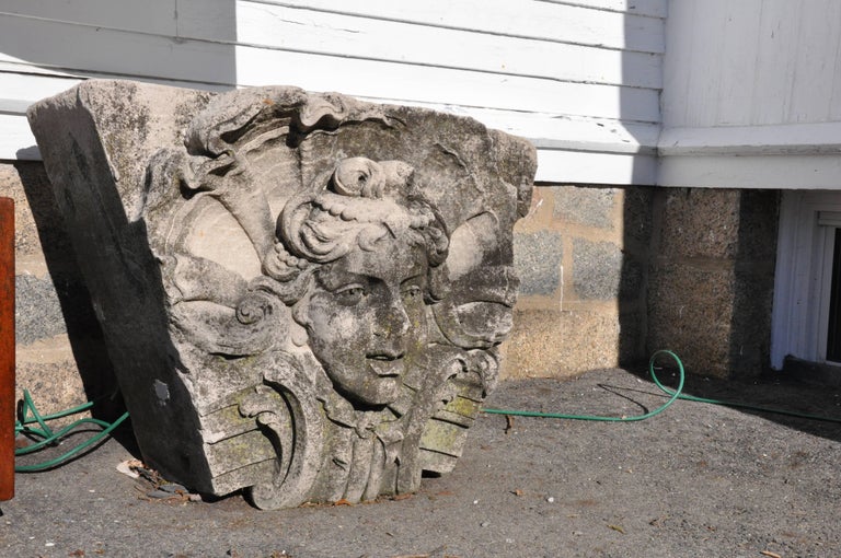 Pair of Baroque Limestone Keystones from John Jacob Astor's "Chetwode ...