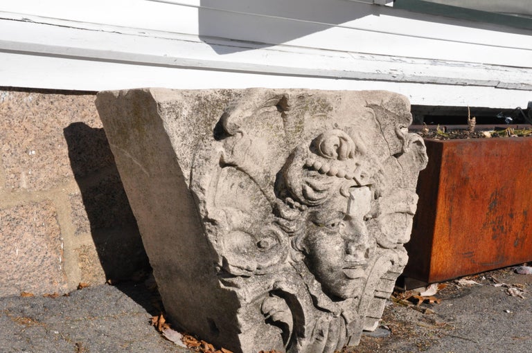 Pair of Baroque Limestone Keystones from John Jacob Astor's "Chetwode ...