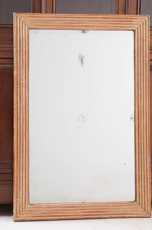 French 19th Century Reeded Gilt Mirror at 1stDibs