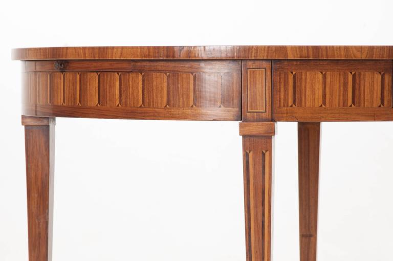 French 19th Century Directoire Round Leather Top Table at 1stDibs