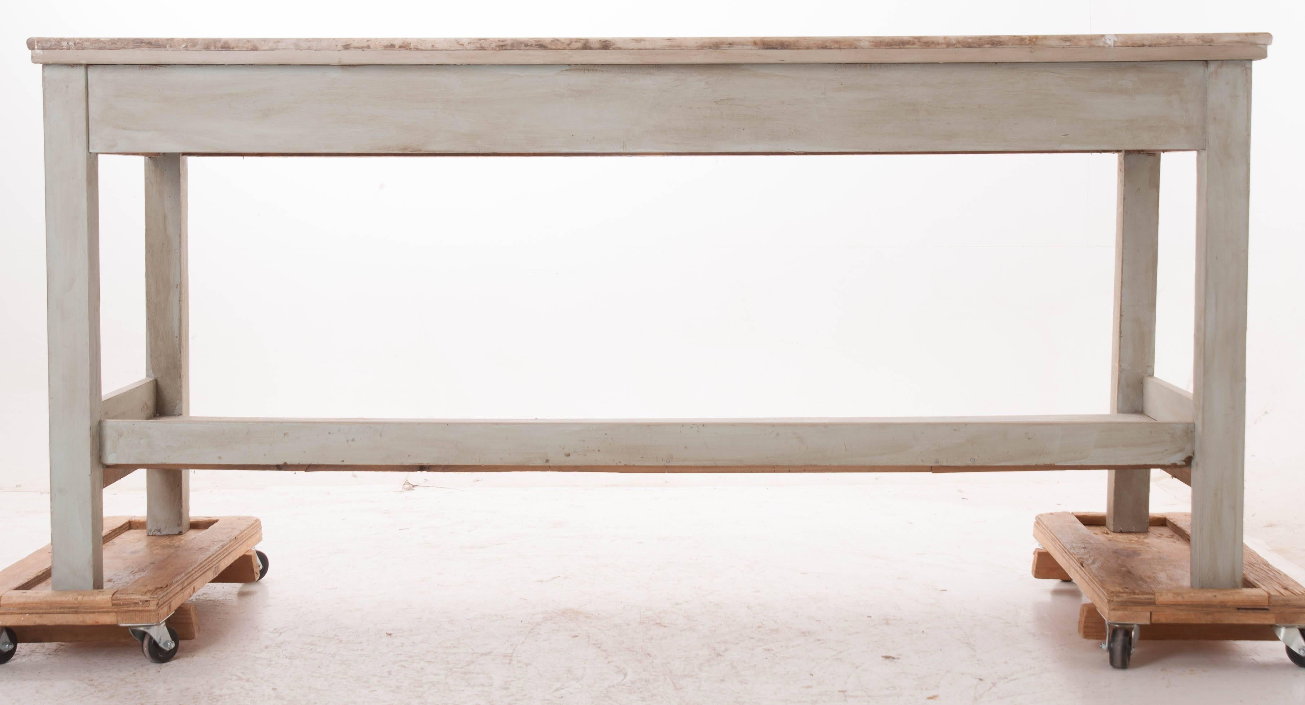 French Vintage Marble-Top Pastry Chef's Table at 1stDibs | marble top ...