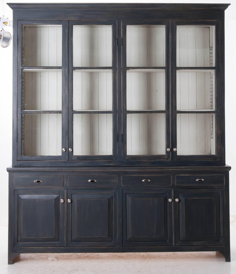 French Painted Eight Door Bibliothèque Made at Fireside at 1stDibs