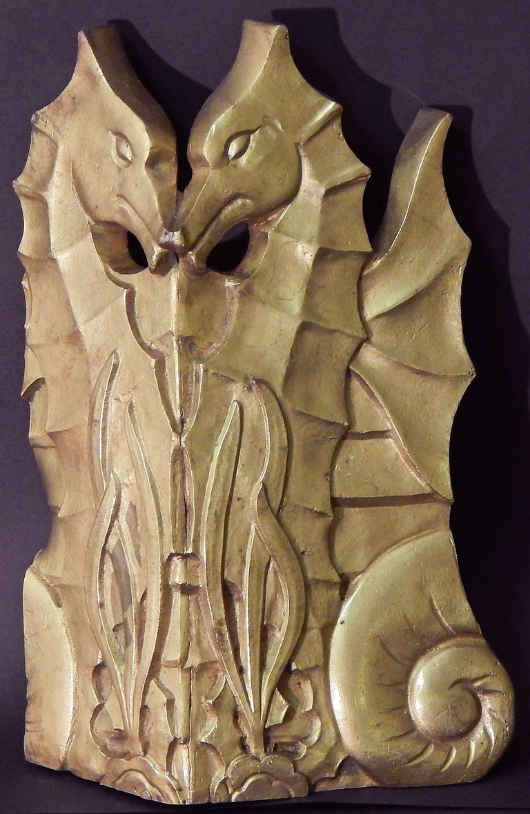 "Undersea Frieze, " Remarkable Set of Bronze Art Deco Bas Relief Panels ...