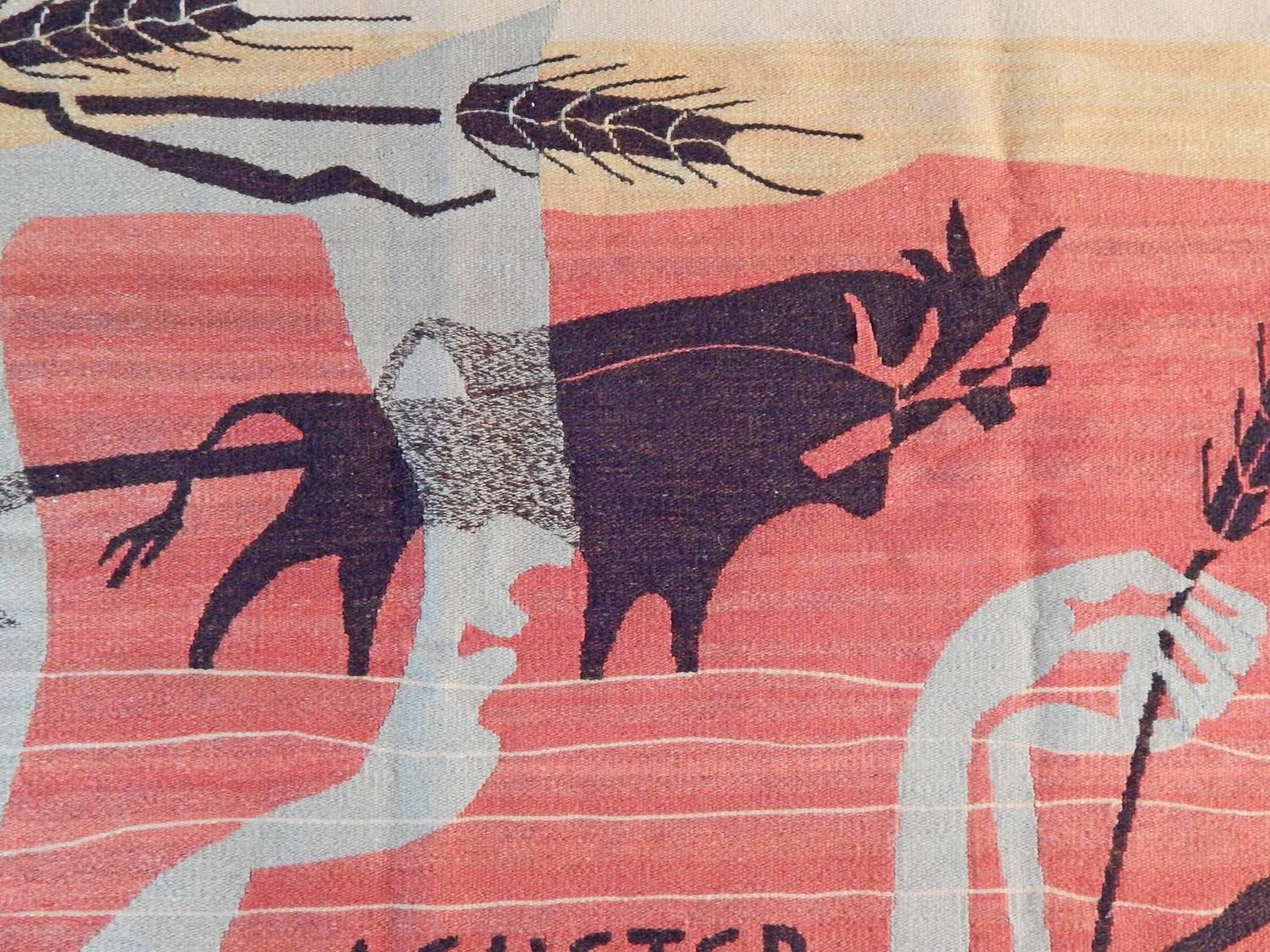 "Wheat and Plow," Large and Important Mid-Century Tapestry by Dallinger ...