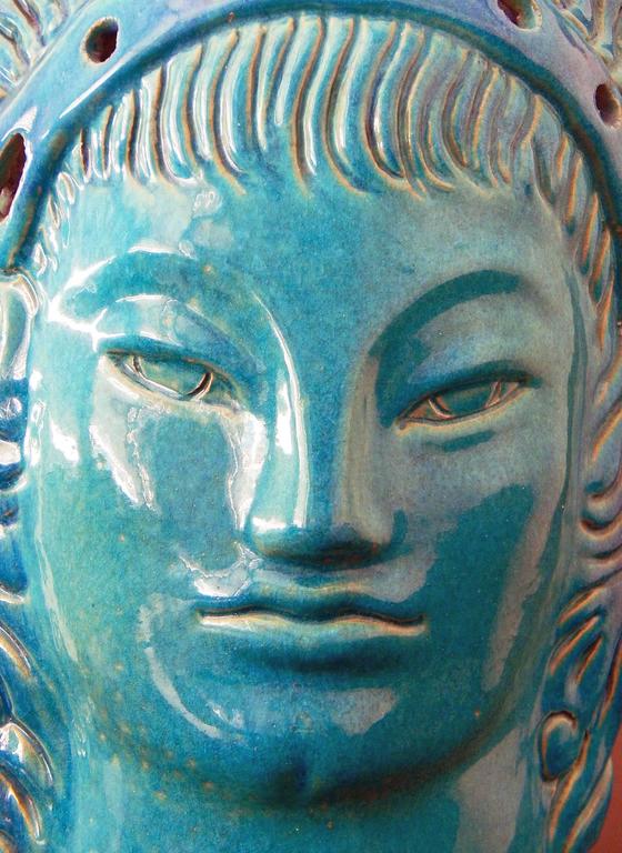 "Hebe," Remarkable Art Deco Double Head Vase by Edith Cockcroft at 1stDibs