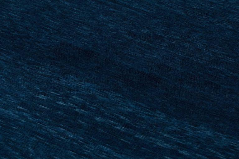 Natural Indigo Ombre Wool Rug at 1stDibs