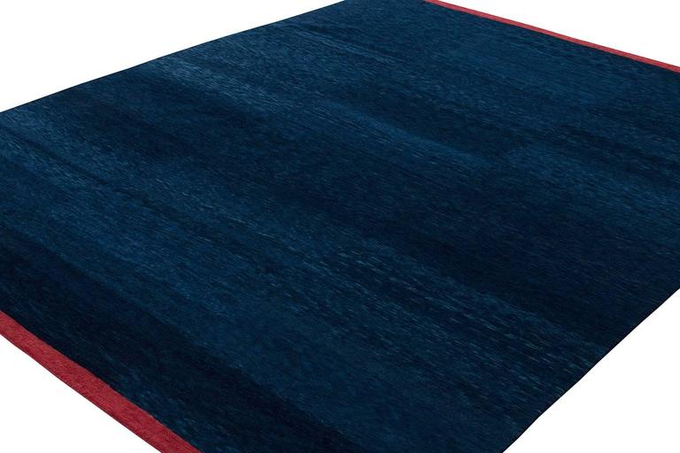 Natural Indigo Ombre Wool Rug at 1stDibs