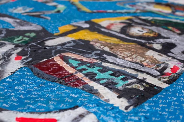 Oil Painting by Street Artist Rae For Sale at 1stdibs