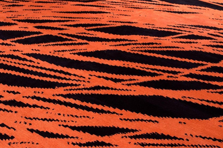 Contemporary Silk Area Rug by Joseph Carini 8x10 For Sale at 1stDibs