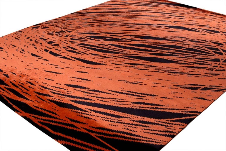 Contemporary Silk Area Rug by Joseph Carini 8x10 For Sale at 1stDibs