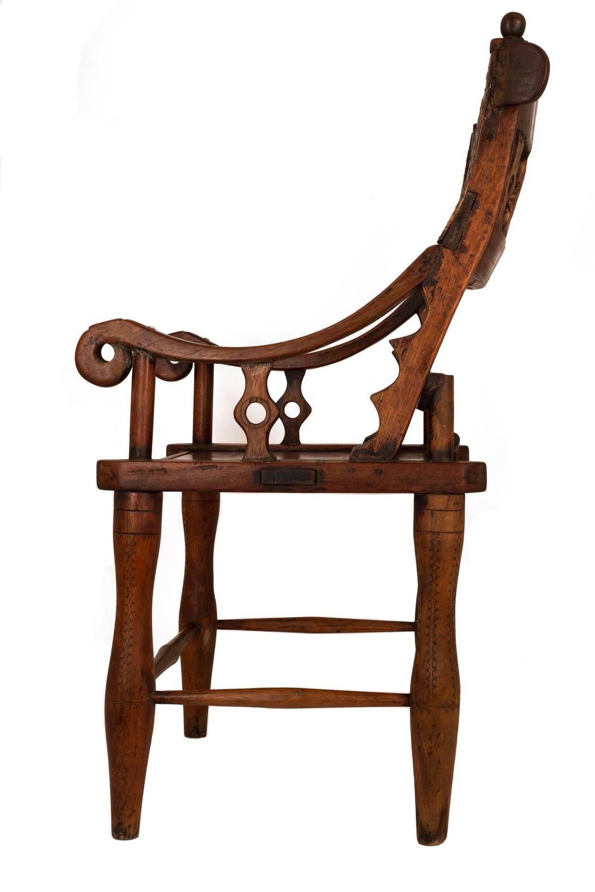 Traditional Chiefs Chair by Malinke Tribe Extra Large For Sale at ...