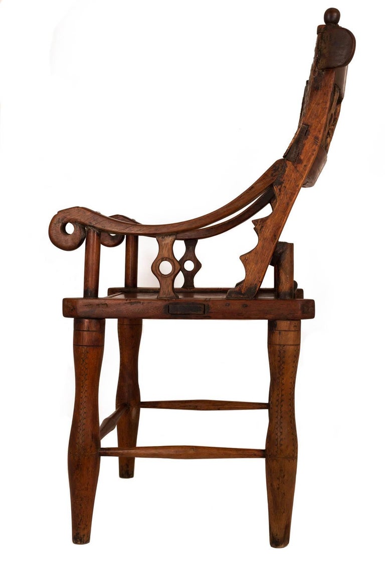 Traditional Chiefs Chair by Malinke Tribe Extra Large For Sale at 1stDibs