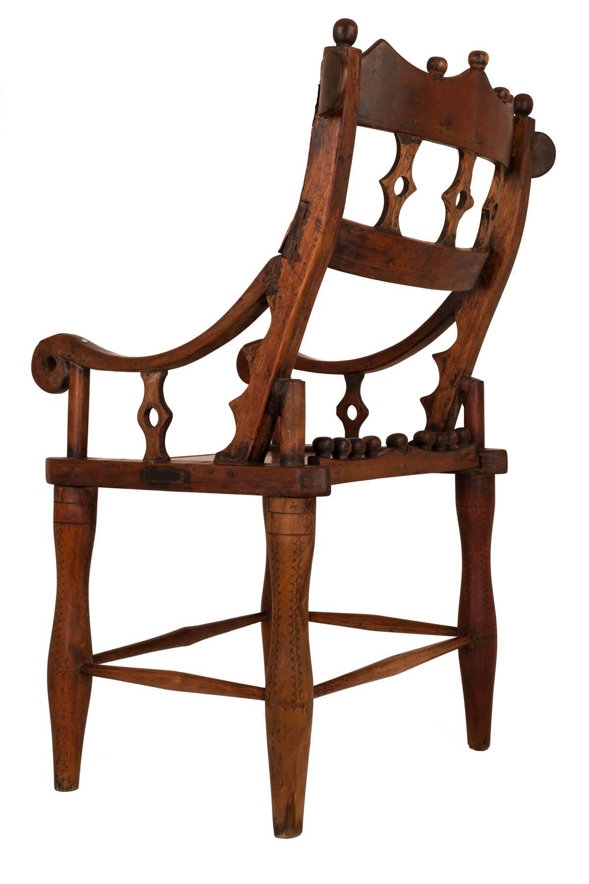 Traditional Chiefs Chair by Malinke Tribe Extra Large For Sale at ...