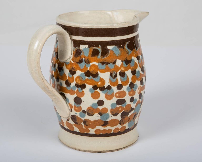 Antique Mochaware Pottery Jug Decorated with Slip at 1stDibs ...