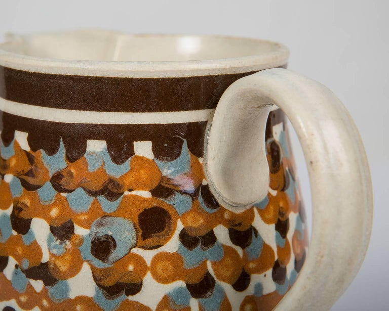 Antique Mochaware Pottery Jug Decorated with Slip at 1stDibs ...
