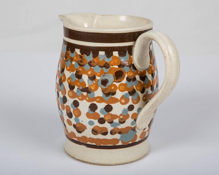 Antique Mochaware Pottery Jug Decorated with Slip at 1stDibs ...