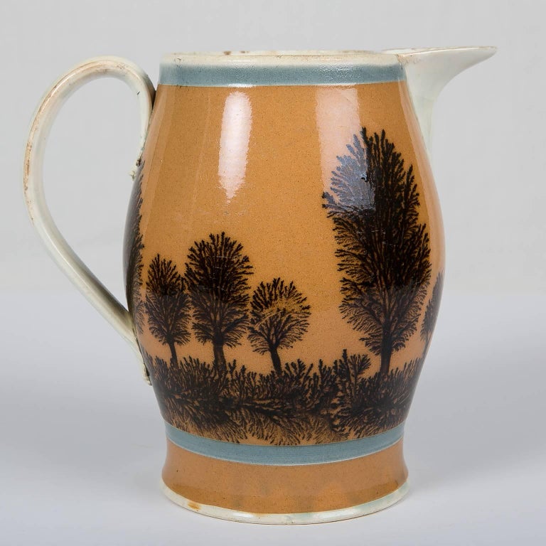 Mochaware Jug with "Trees" at 1stDibs