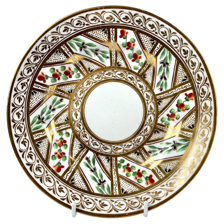 Set of Six Colorful Derby Porcelain Dishes Made in England, Circa 1810 ...