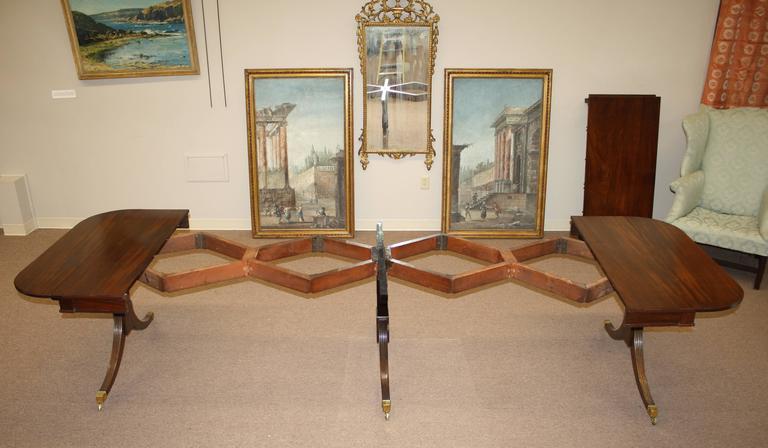 American Federal Triple Pedestal 'Concertina' Banquet Table For Sale at ...