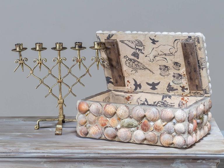 Large Vintage French Sea Shell Box, circa 1940 at 1stDibs