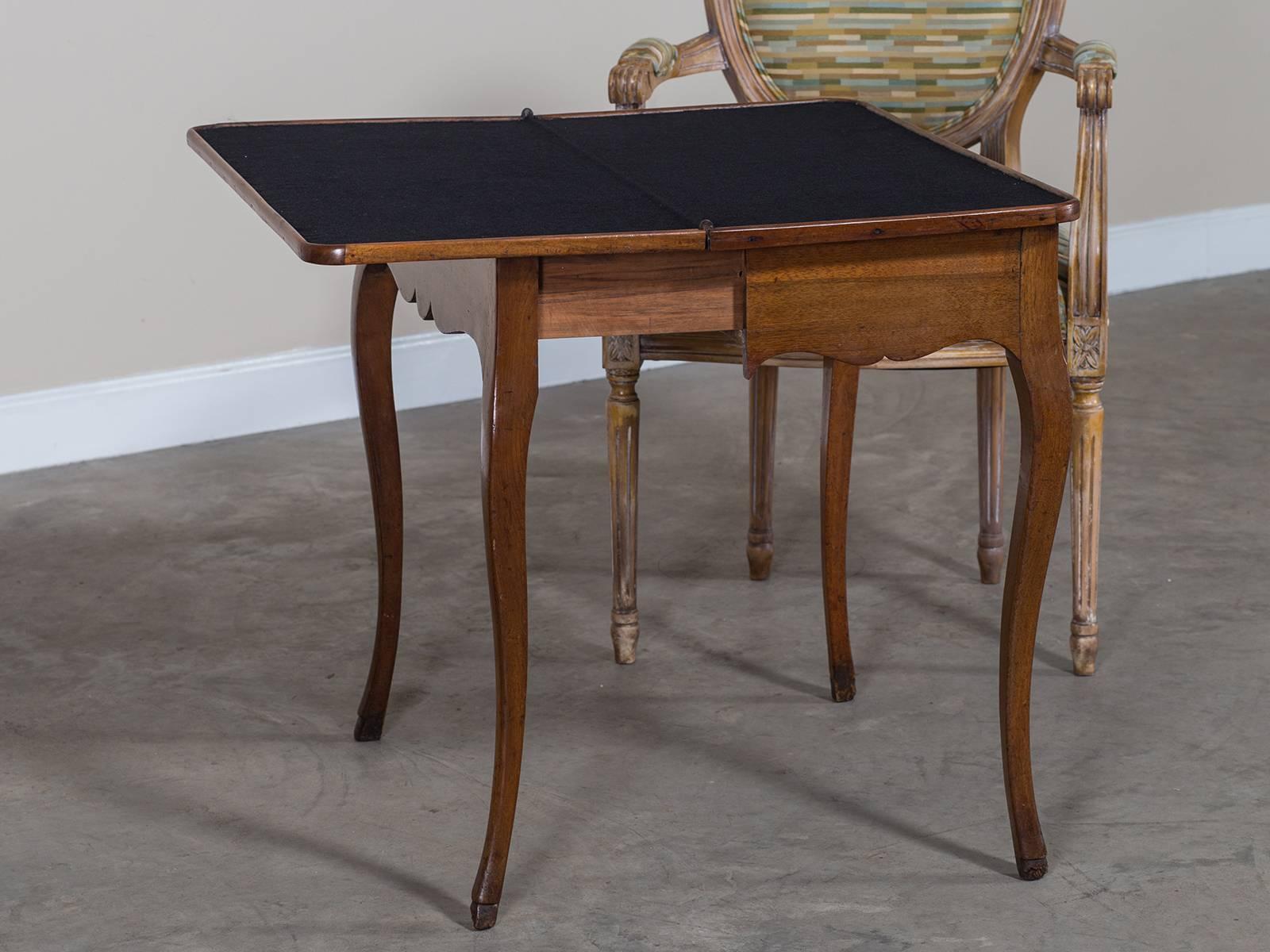 Antique French Walnut Game Table, circa 1770 For Sale at 1stDibs