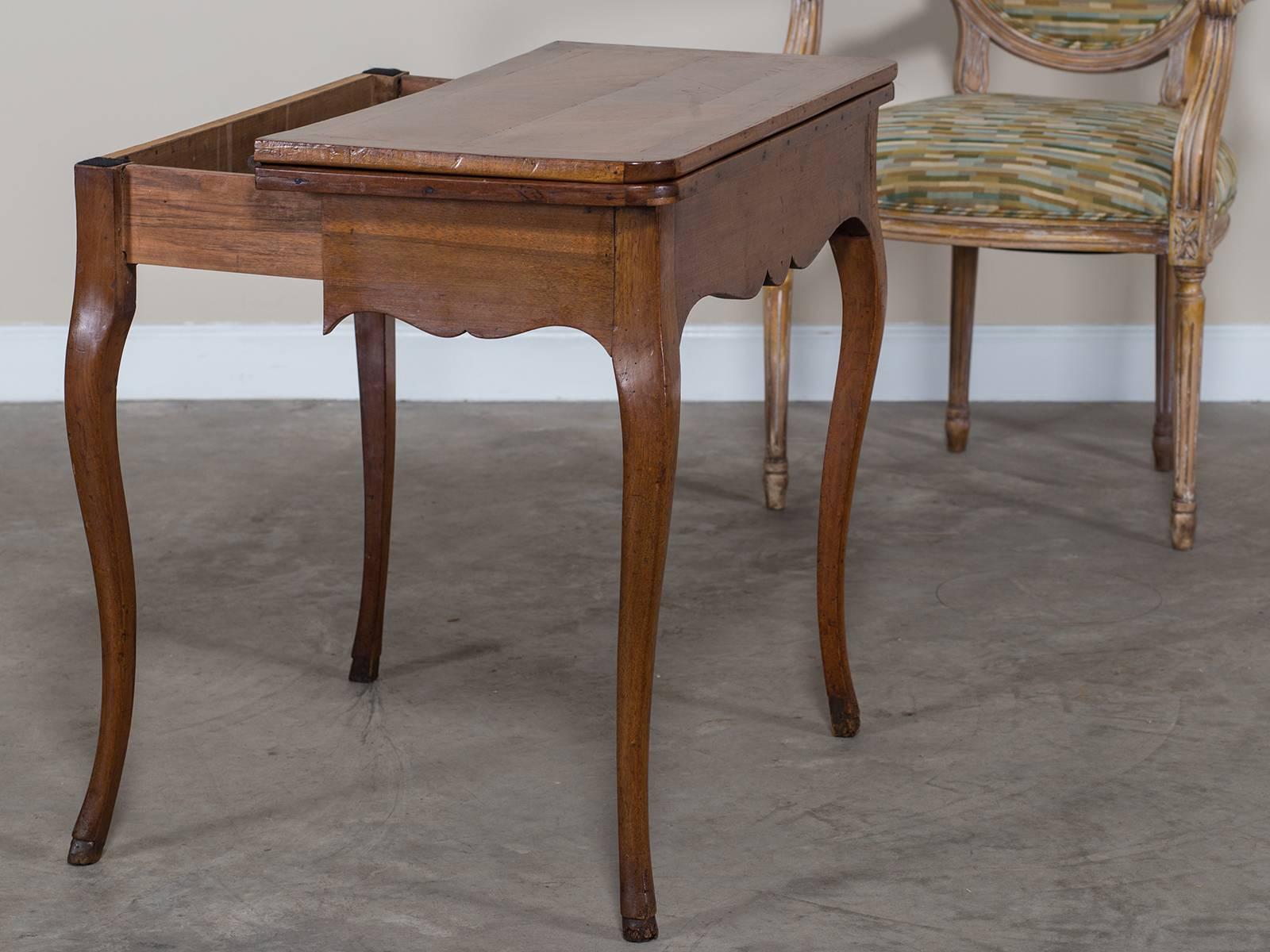 Antique French Walnut Game Table, circa 1770 For Sale at 1stDibs